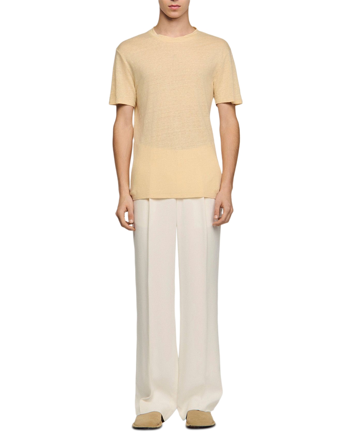 SANDRO SANDRO Clash Linen Tee